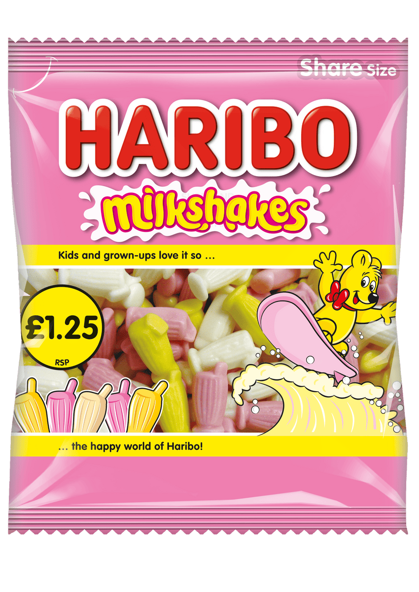 PMP Haribo Milkshakes 12 x 140g | TheWholesaleHub – thewholesalehub